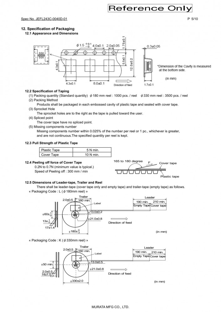 DLW44SM242SK2L specification page 5