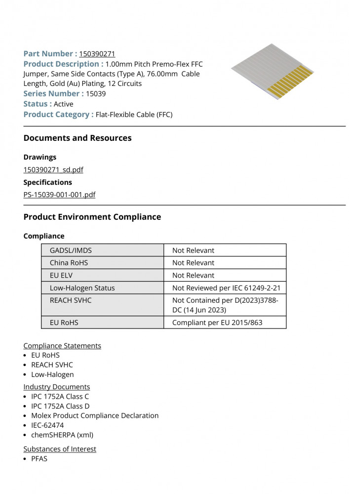 FFC family specification, page 1