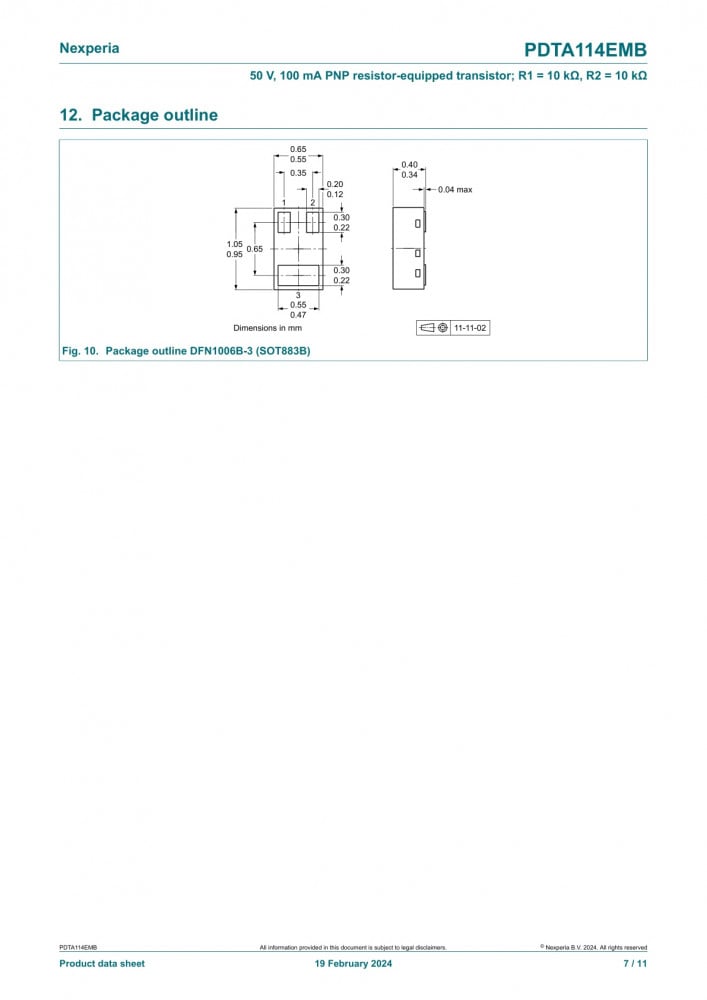 PDTA114EMB datasheet page 7