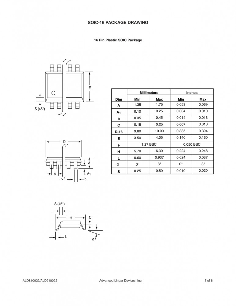 ALD910022SAL technical document page 5