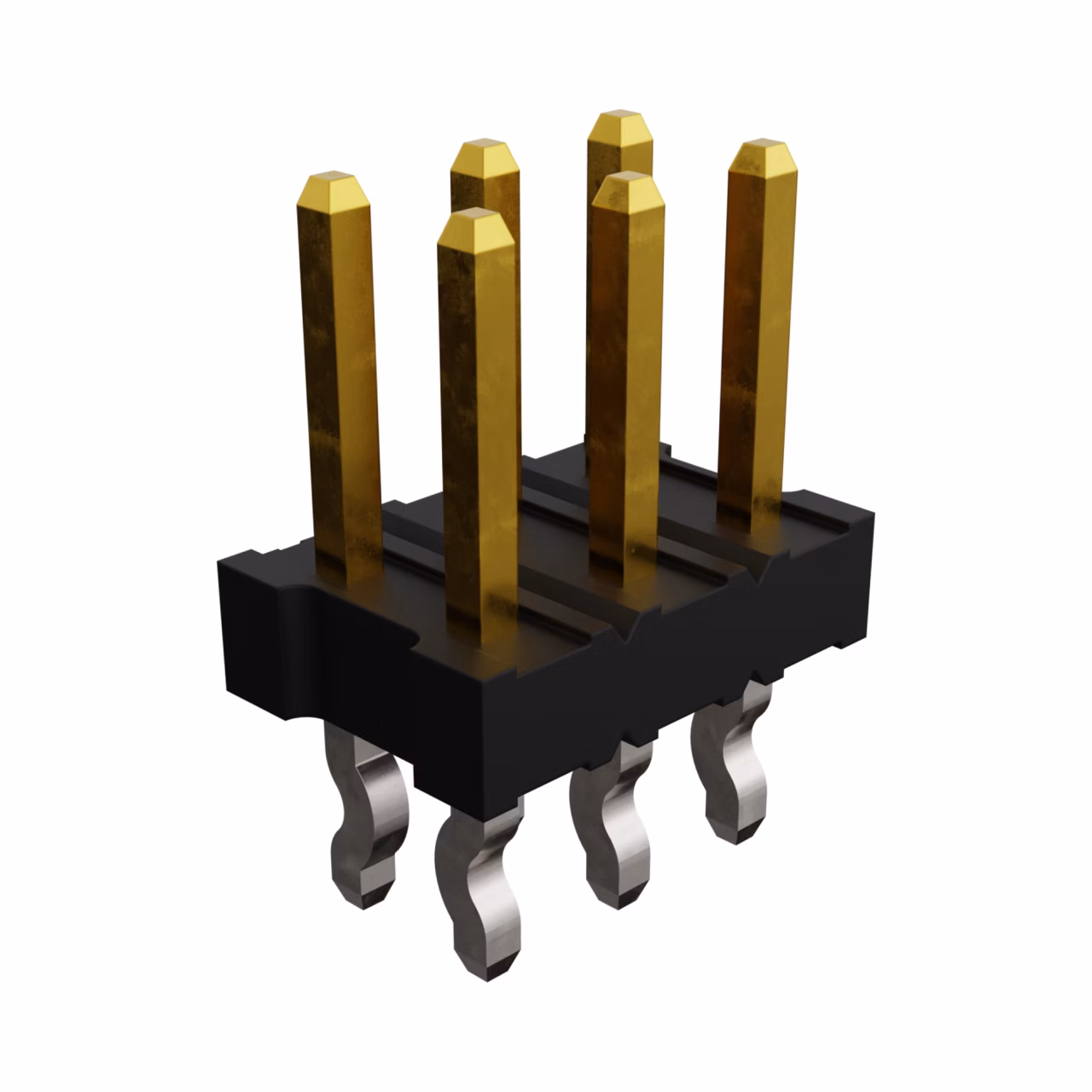 2.00mm Pitch Milli-Grid Straddle Mount Header, 6 Circuits, 0.38µm Gold (Au) Selective Plating, Lead-Free for sale