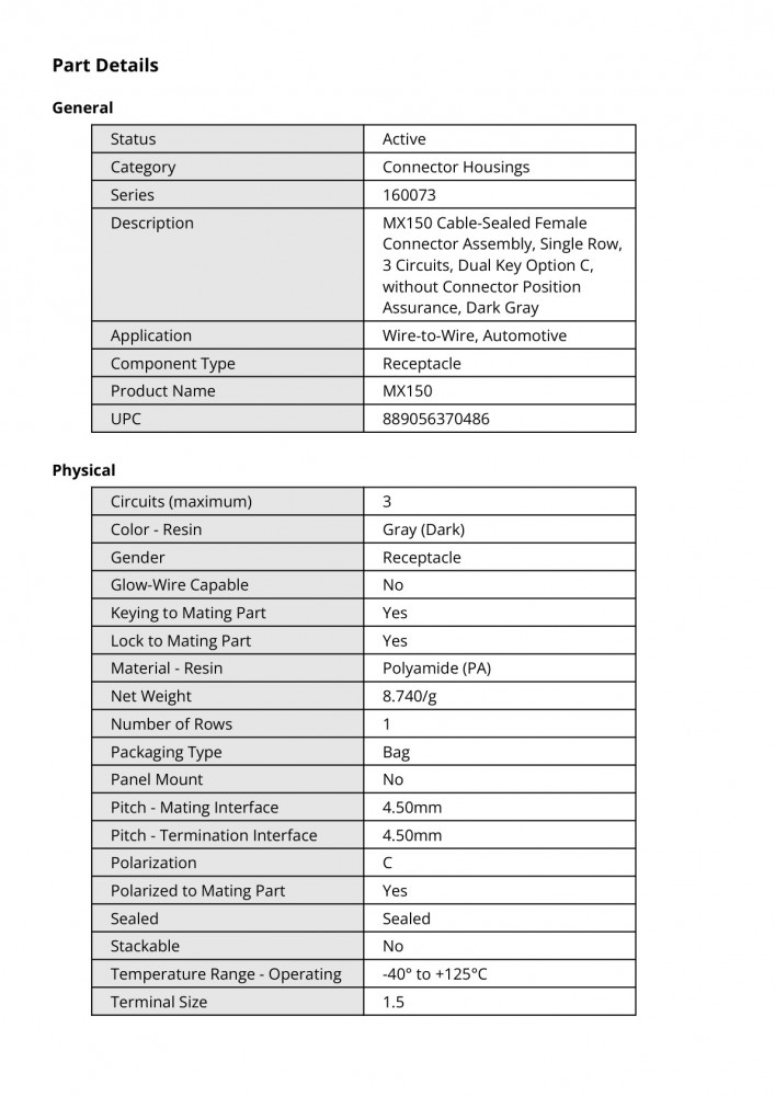 MOLEX 1600733103 product document image 2