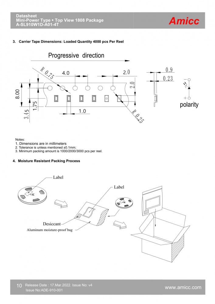 A-SL910W1D-A01-4T datasheet page 10
