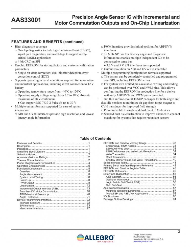 AAS33001 datasheet page 2