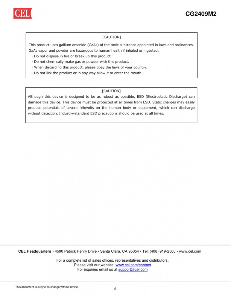 CG2409M2 datasheet page 9