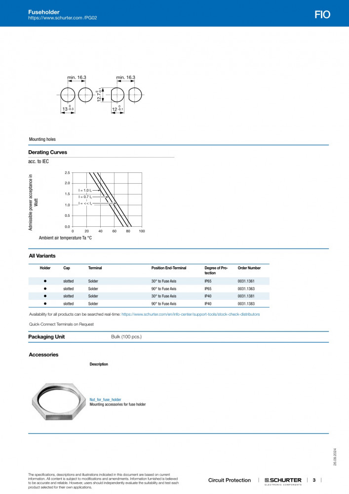 SCHURTER 0031.1384 datasheet page 3