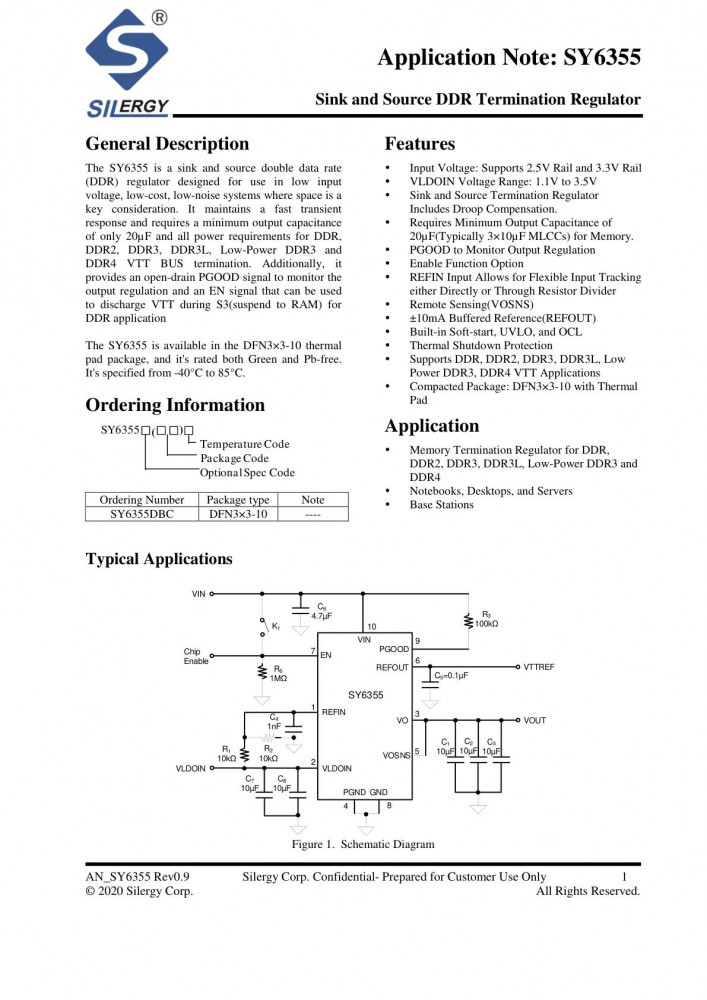 SY6355DBC datasheet page 1