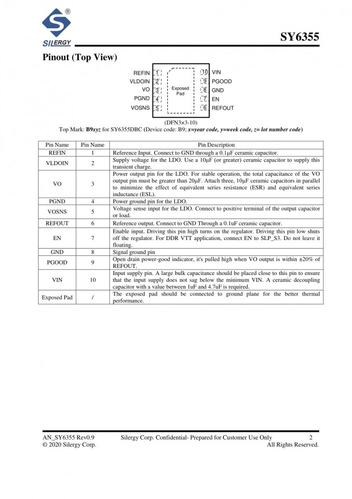SY6355DBC datasheet page 2