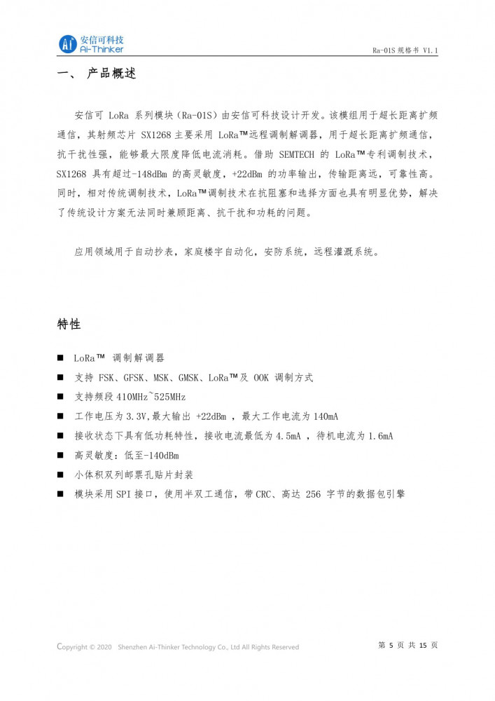 Ra-01S-T datasheet page 5