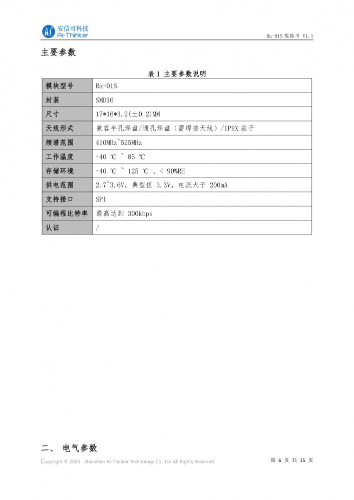 Ra-01S-T datasheet page 6