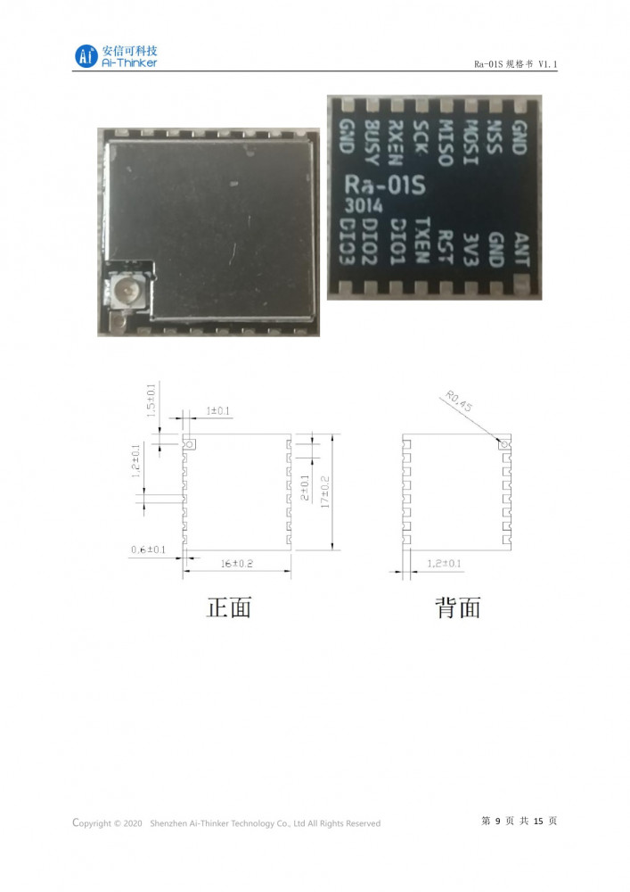 Ra-01S-T datasheet page 9