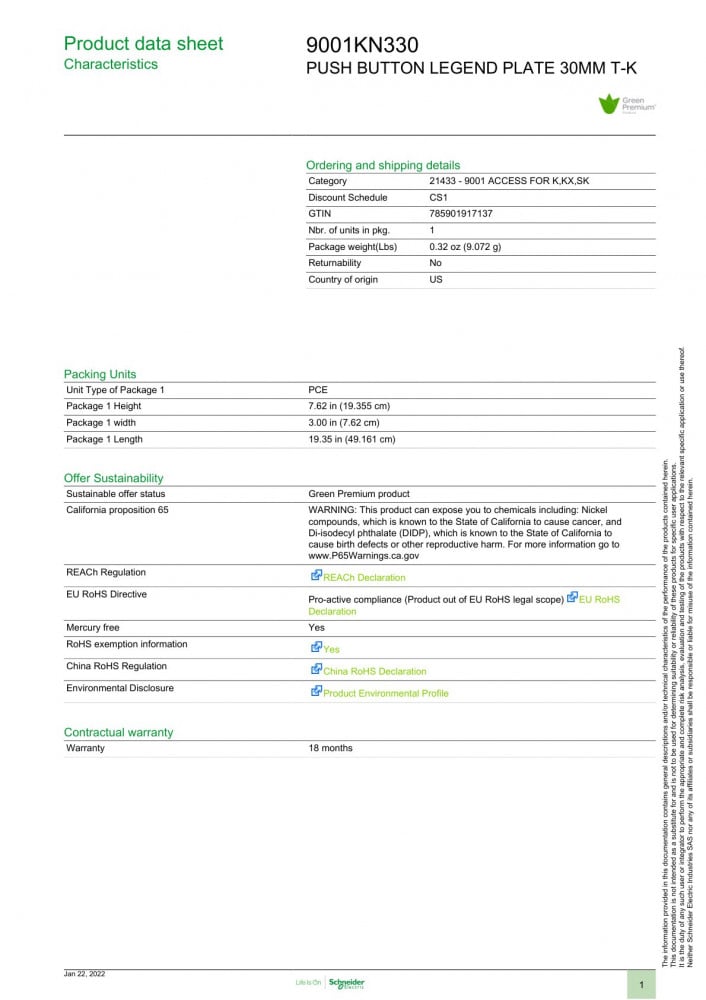 9001KN330 technical document preview