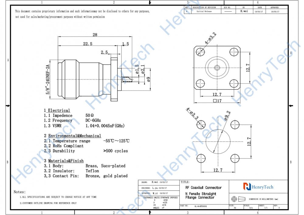 HL-N-KFD1010 technical document preview
