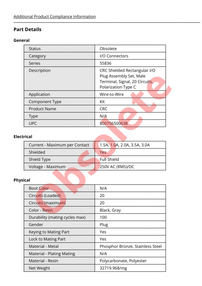 MOLEX 558362003 technical document page 2