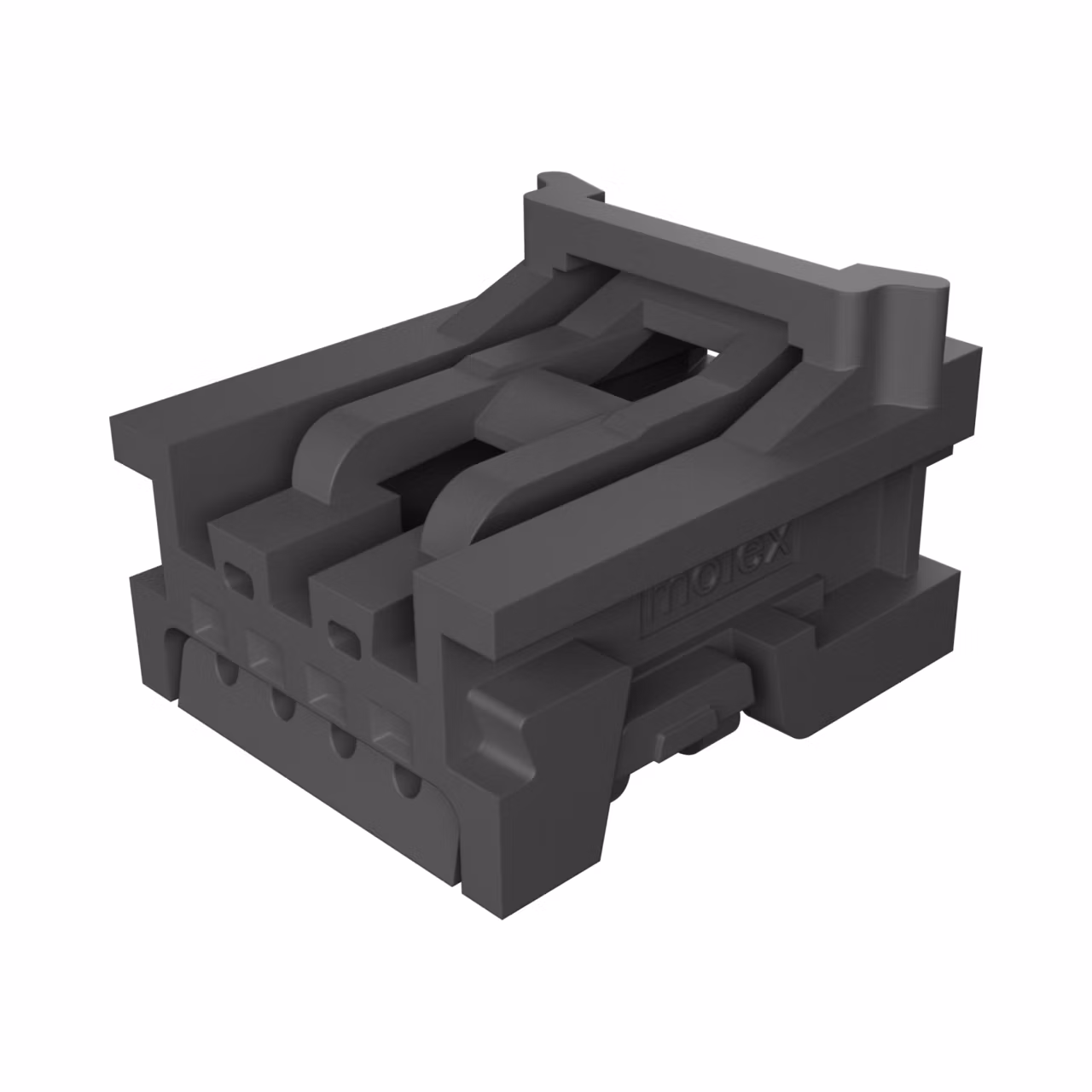Mini50 Unsealed Receptacle, Single Row, Bridged, 4 Circuits, Polarization Option C, Dark Gray for sale
