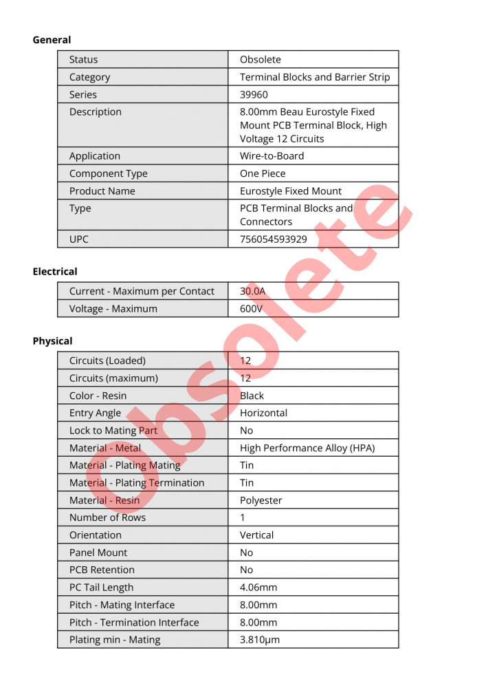 MOLEX 399600112 technical document page 2