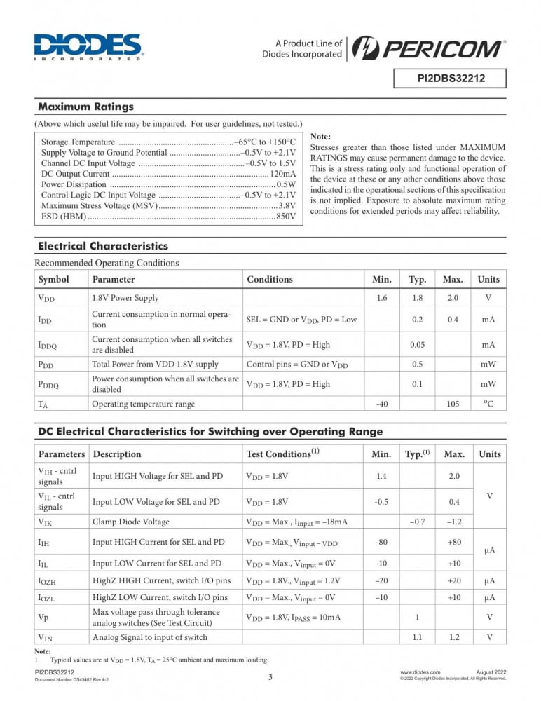 PI2DBS32212XEBEX datasheet page 3