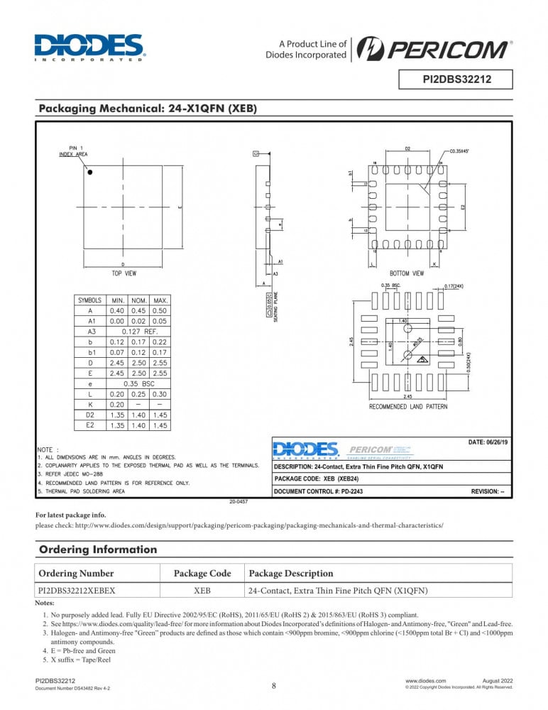 PI2DBS32212XEBEX datasheet page 8