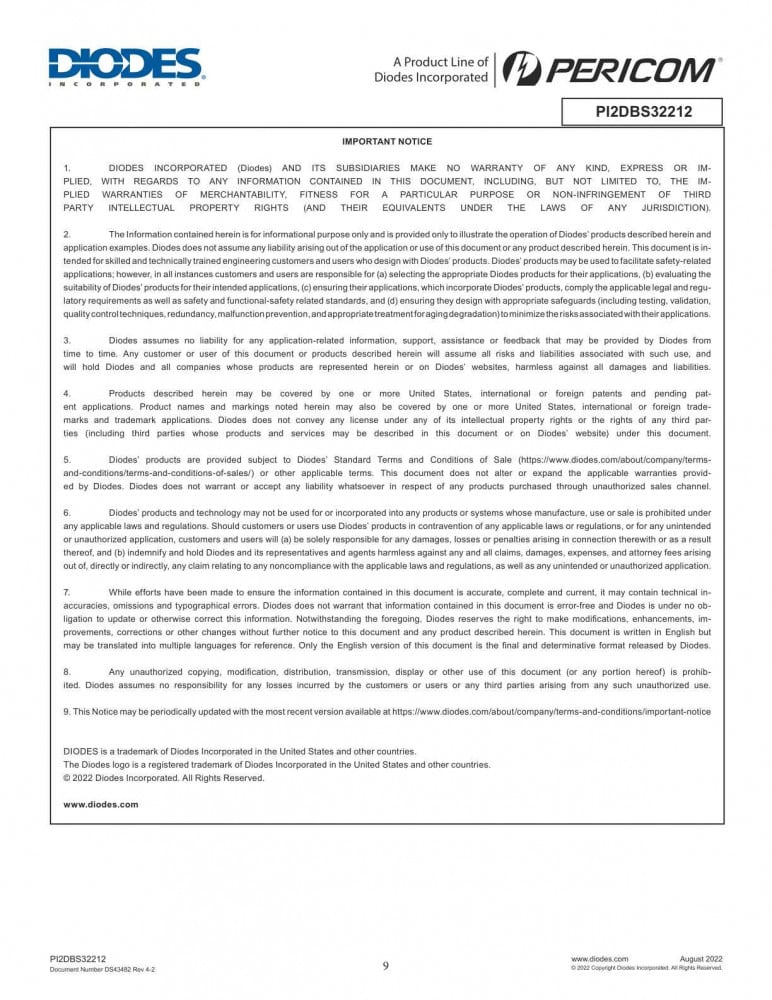 PI2DBS32212XEBEX datasheet page 9