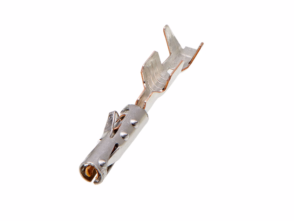0.635mm CMC CP Female Terminal, Tin Plated with Selective 1.27µm Gold in Contact Area, for Square 0.6mm x 0.6mm Pins, Wire Size 0.50mm² for sale
