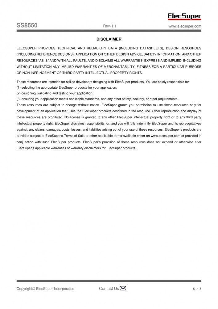 SS8550 datasheet page 5