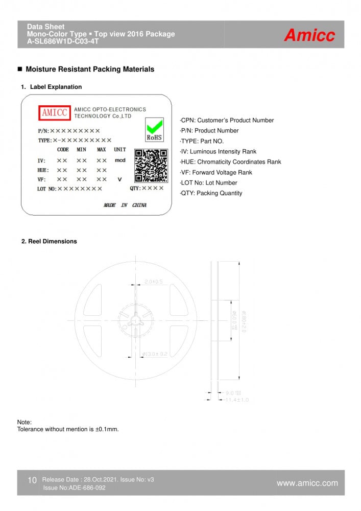 A-SL686W1D-C03-4T datasheet page 10