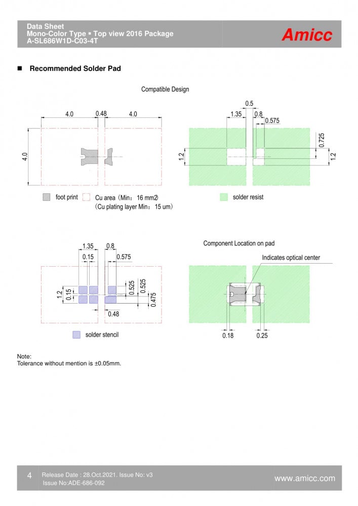 A-SL686W1D-C03-4T datasheet page 4