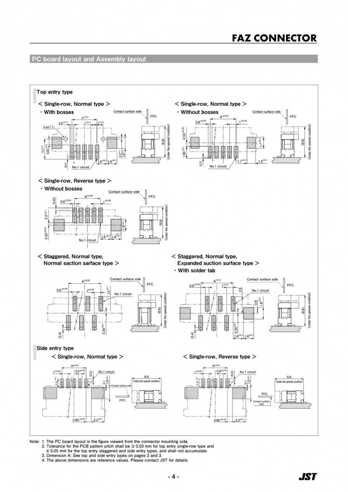 JST FAZ connector catalogue page 4