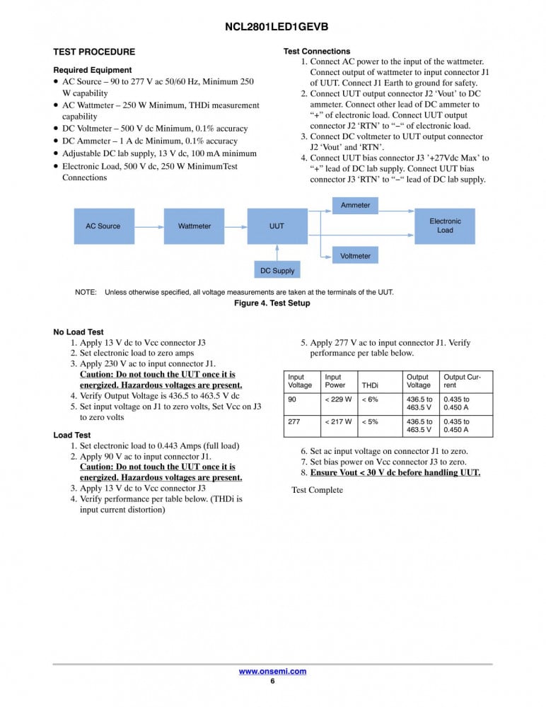 NCL2801LED1GEVB manual page 6