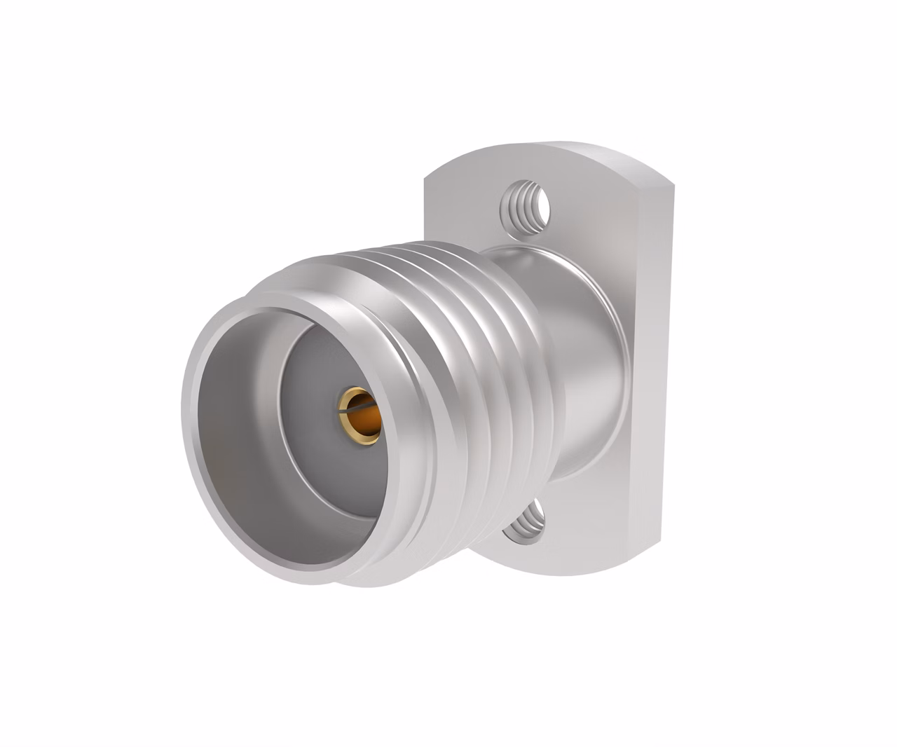 Precision Test Connector, 27 GHz SMA PCB Jack Receptacle, 2-Hole Flange Mount, Solderless Compression Contact, with Two 6.35mm Screws, 50 Ohms for sale