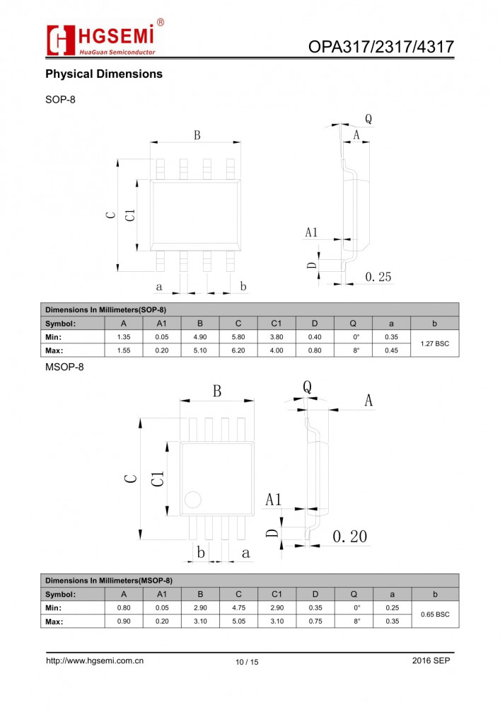 OPA317MM/TR technical document page 10