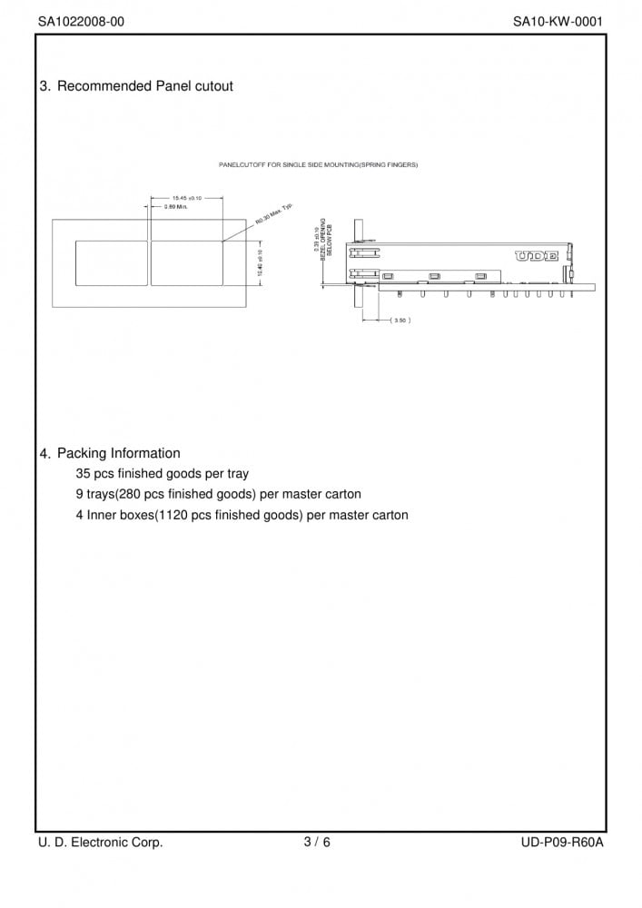 SA10-KW-0001 mechanical view