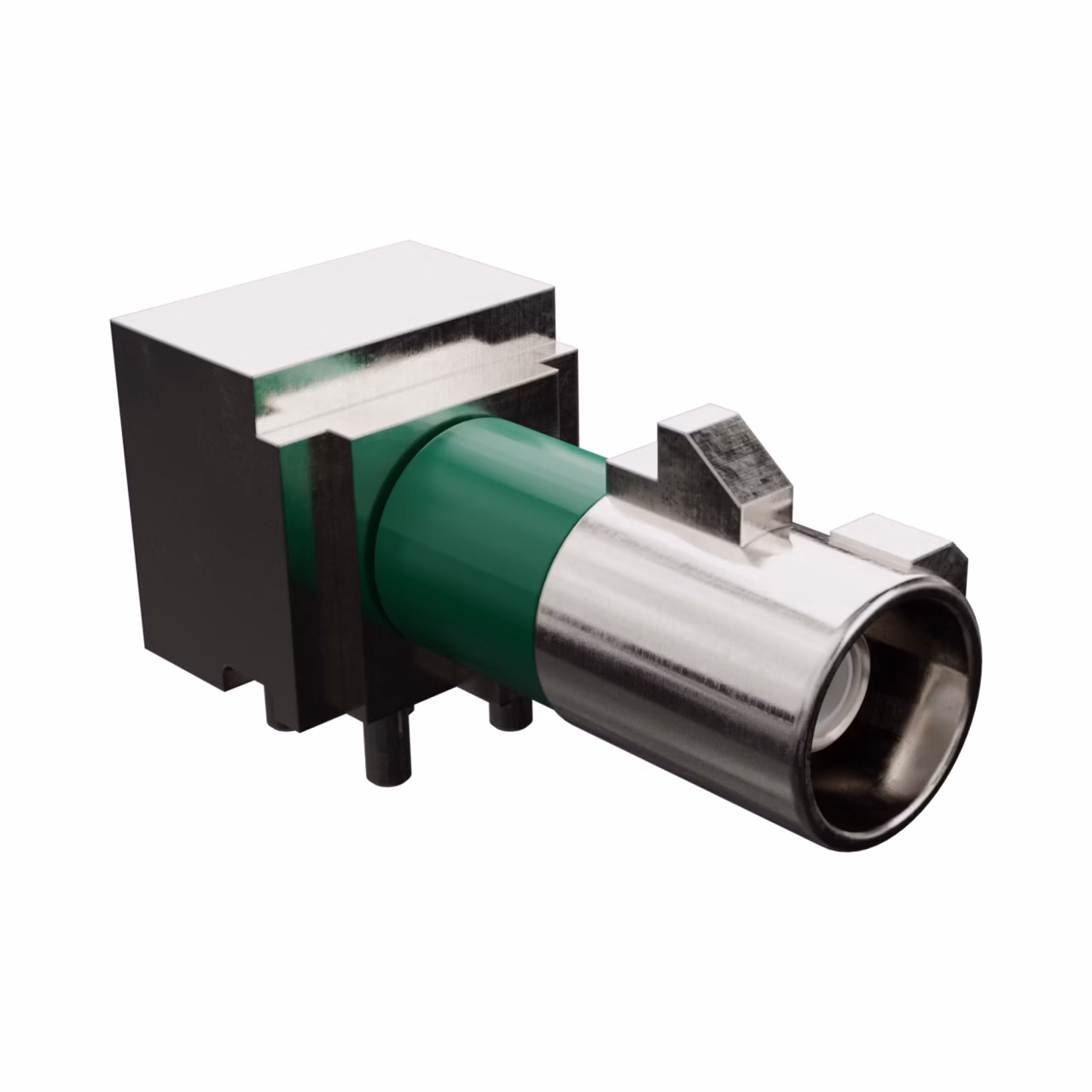 FAKRA Jack, Right-Angle, PCB Receptacle, Through Hole, Die Cast Body, Tin (Sn) Plated,Keying Code E, Tray, 50 Ohms for sale
