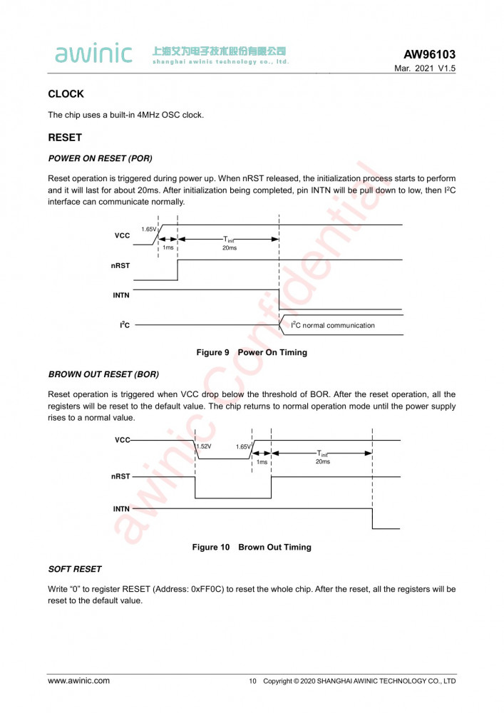 AW96103CSR datasheet page 10