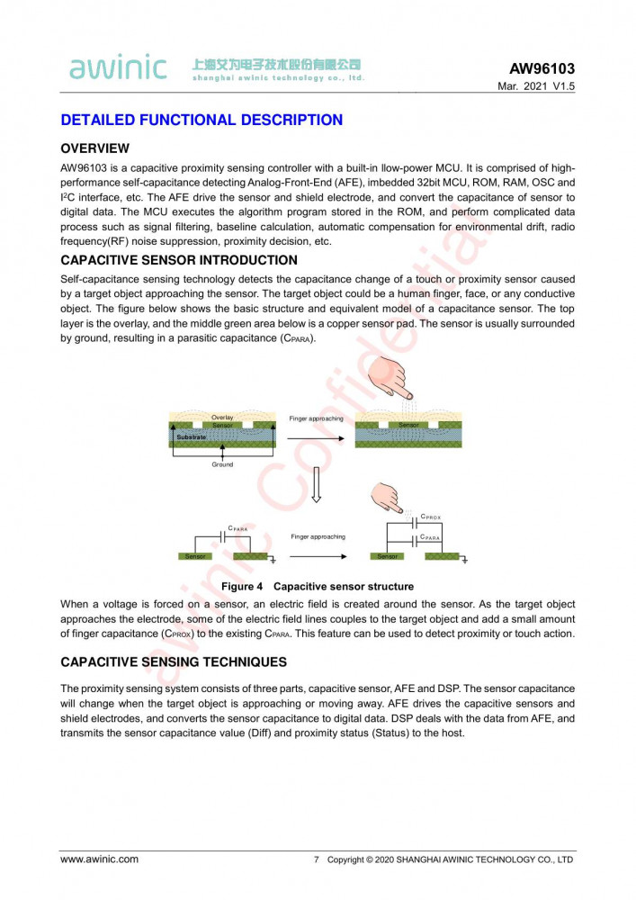 AW96103CSR datasheet page 7