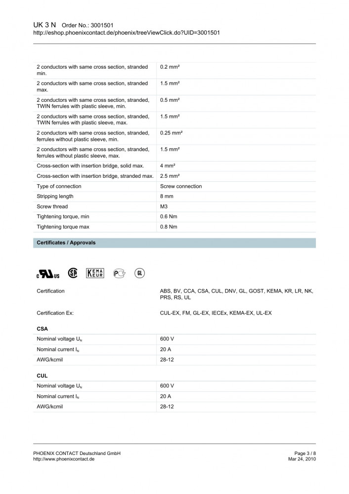 Phoenix Contact 3001501 catalog page 3