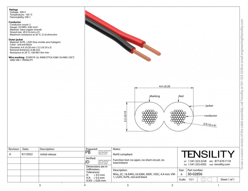 Tensility International 30-02856 product drawing