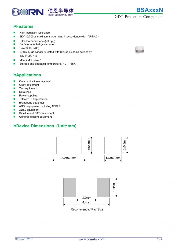 BSA401N datasheet page 1