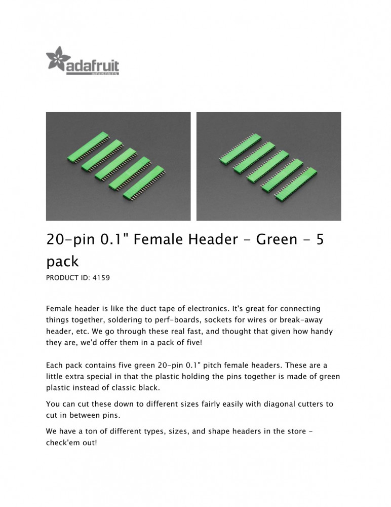 Adafruit 4159 technical document page 1