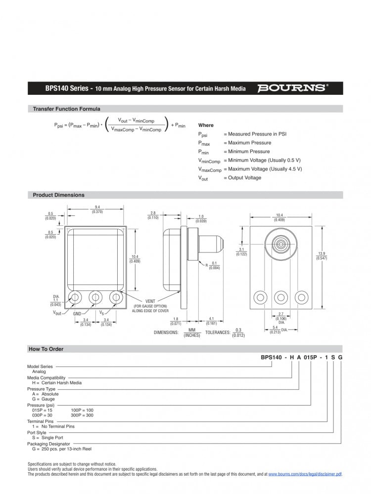 BPS140 technical document page 2