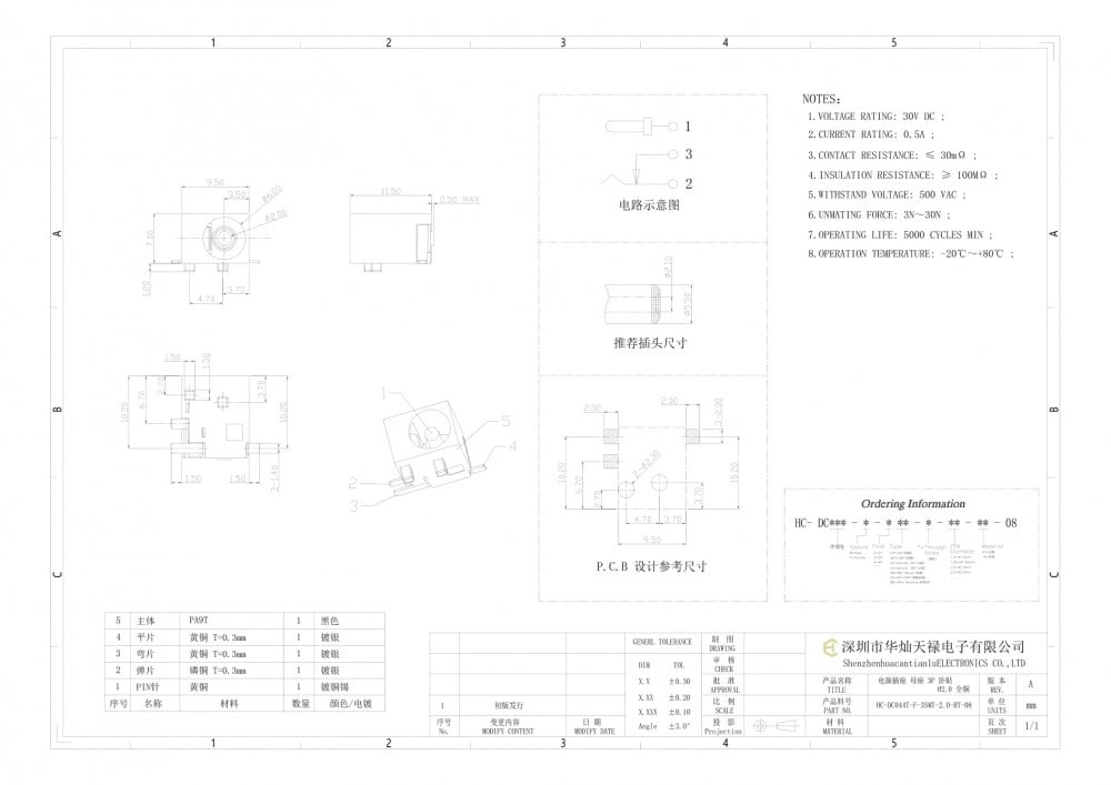 HC-DC044T-F-3SMT-2.0-HT-08 product drawing page