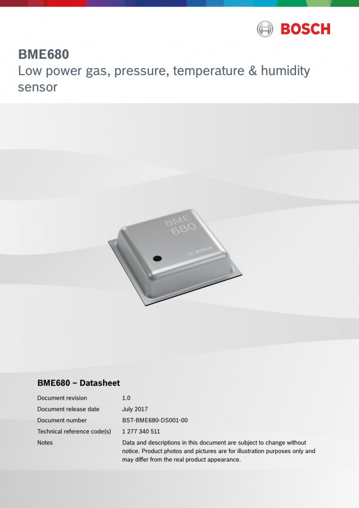 BME680 datasheet page 1