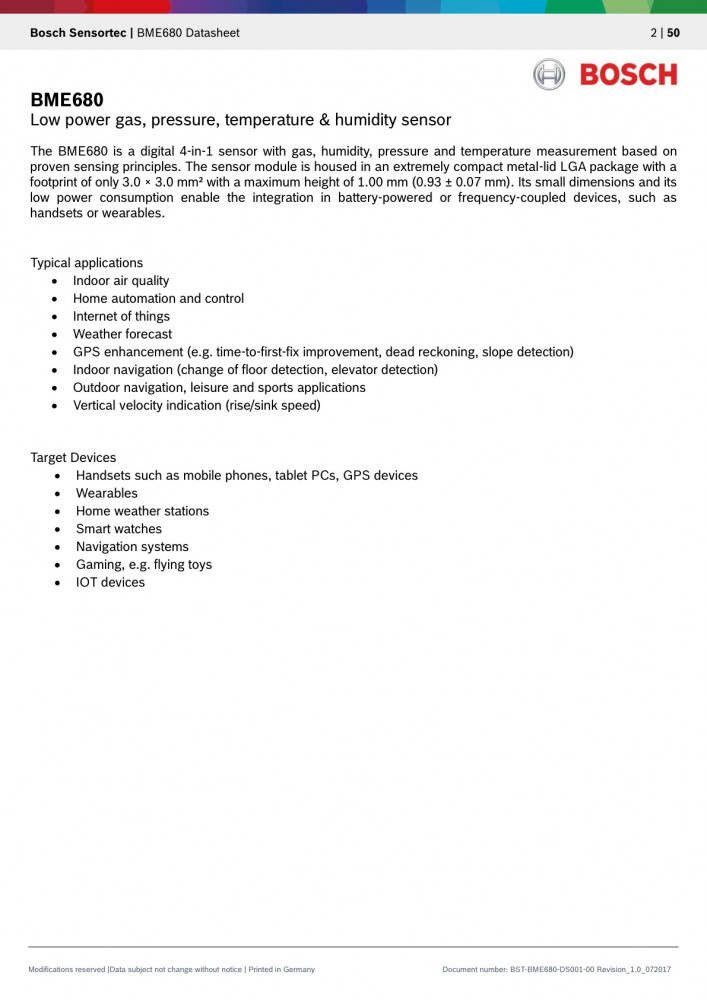 BME680 datasheet page 2