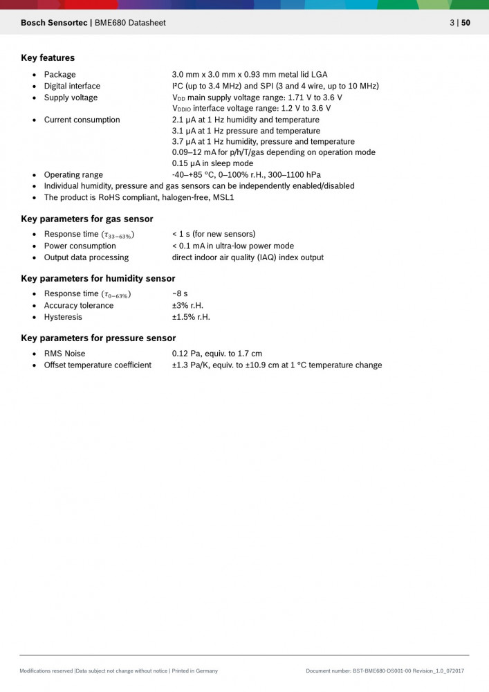 BME680 datasheet page 3