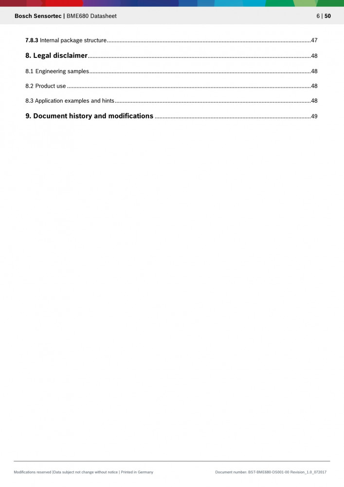 BME680 datasheet page 6