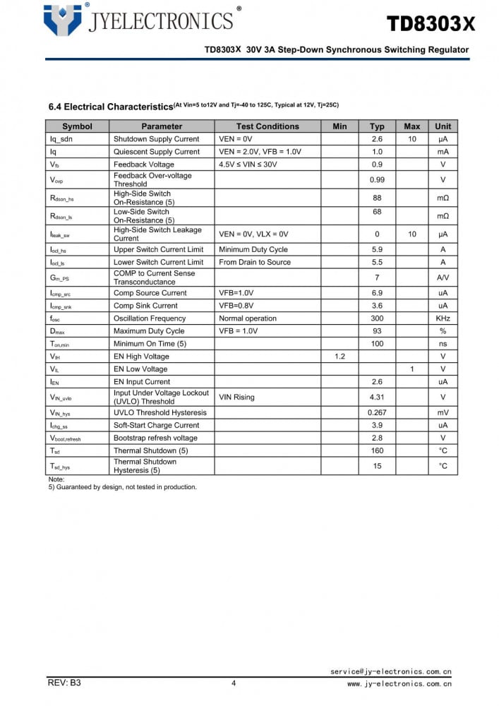 TD8303X datasheet page 4