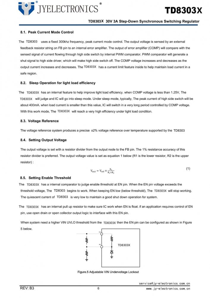 TD8303X datasheet page 6