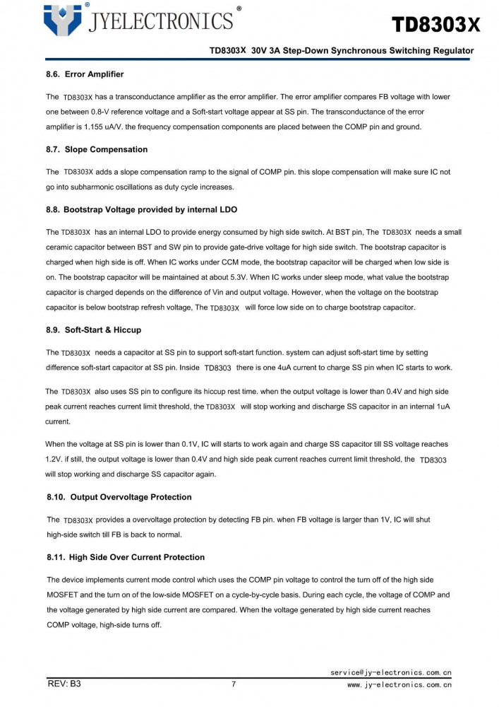 TD8303X datasheet page 7