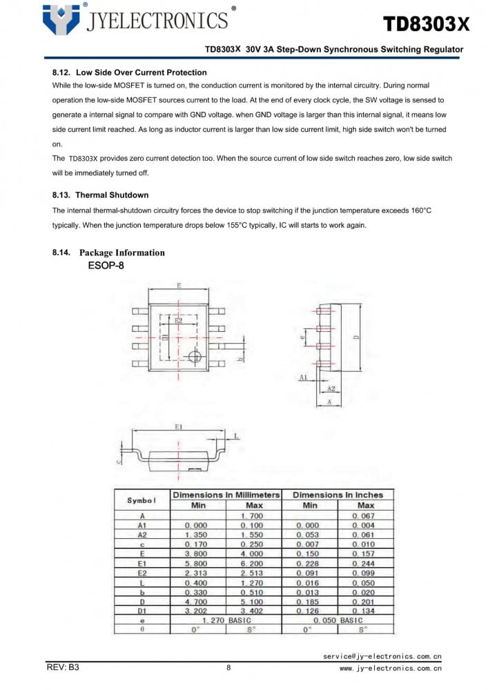 TD8303X datasheet page 8