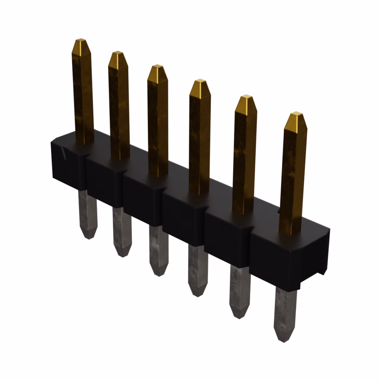 2.00mm Pitch Milli-Grid Header, Vertical, Through Hole, Breakaway, 6 Circuits, 0.50µm Gold (Au) Plating, Mating Pin Length 4.00mm, Tail Length 2.70mm, Lead-Free for sale